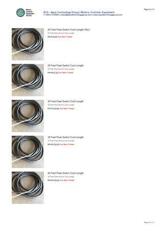 ATG - Aqua Technology Group Conery Float Switch Catalog | PDF