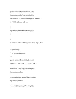FloatArrays-java - ckage csi213-lab05-import java-u.pdf