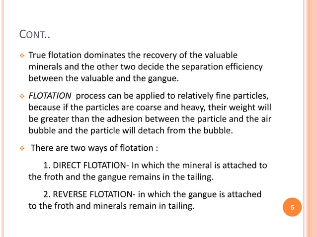 Floatation | PPTX | Chemistry | Science