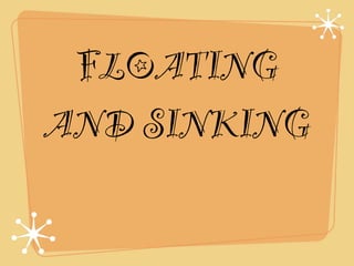 Floating and Sinking | KEY