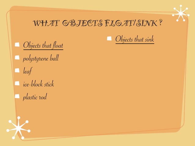 Floating and Sinking | KEY | Physics | Science