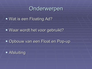 Floating Ads | PPT