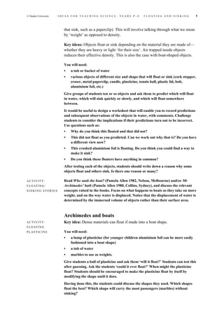 Floating sinking | PDF