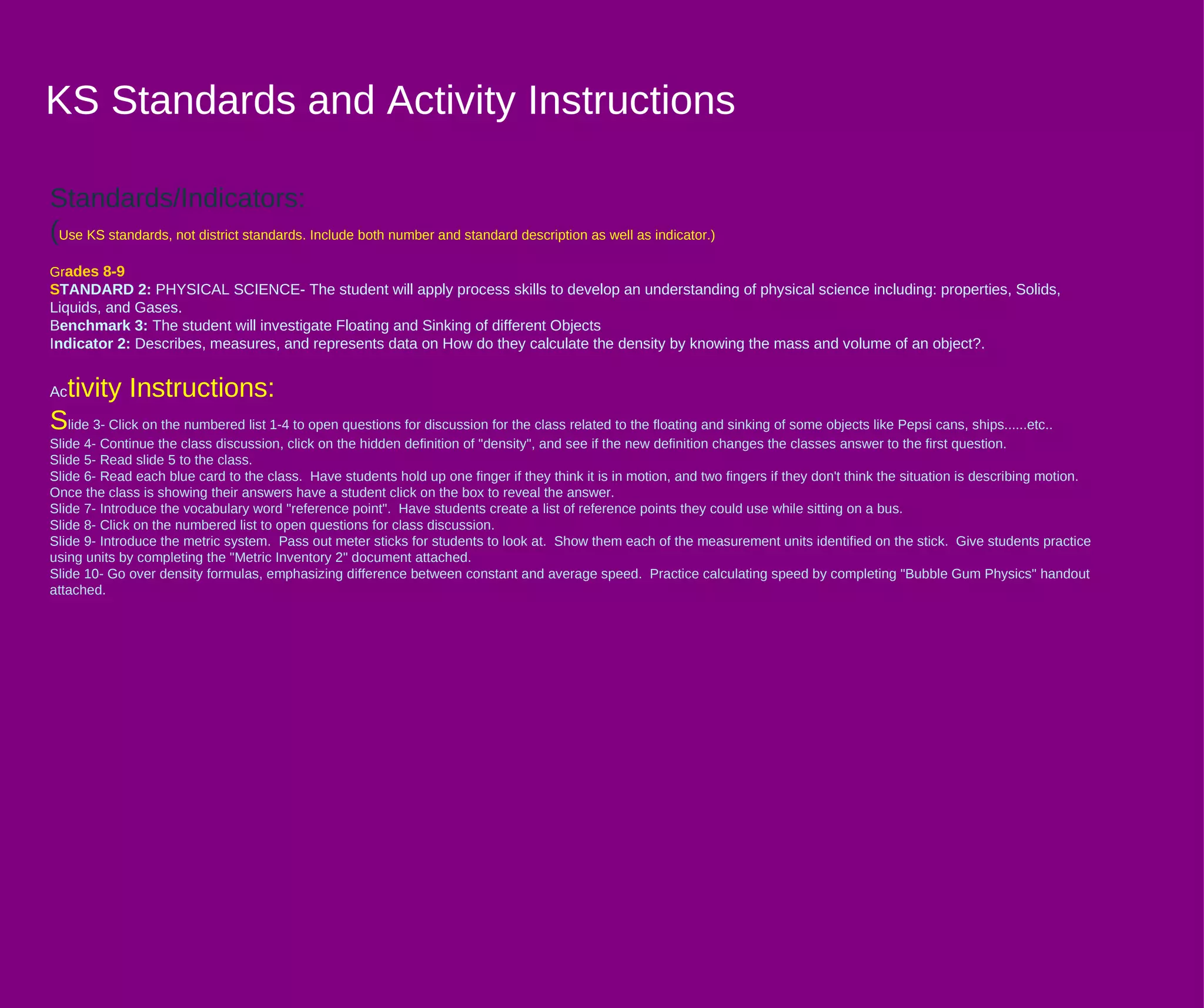 Floating and sinking | PPT