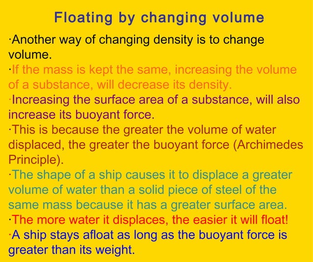 Floating and sinking | PPT