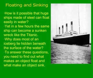 Floating and sinking | PPT