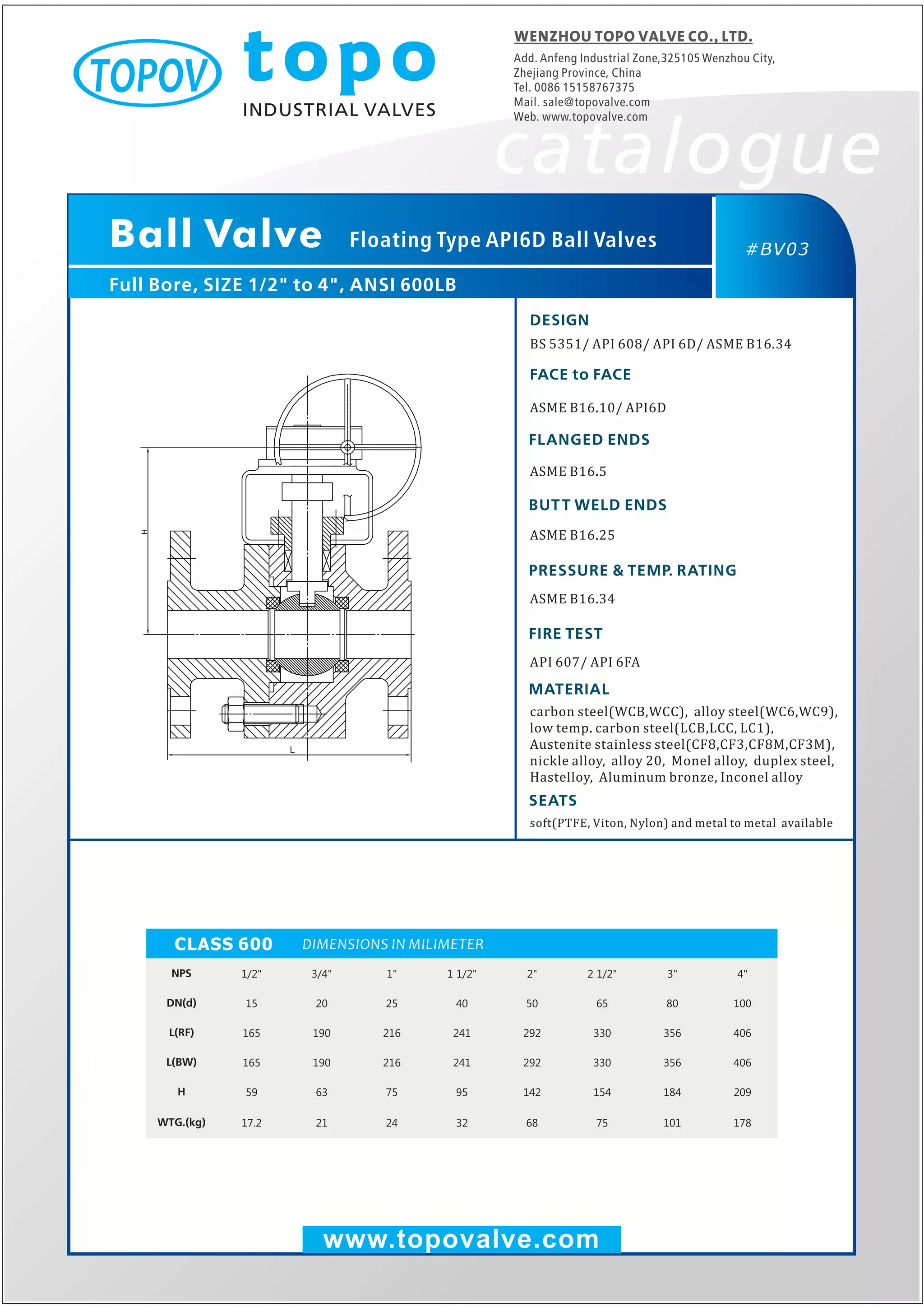 floating ball valve catalogue topo valve | PDF | Mechanical and ...