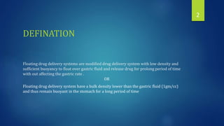Floating drug delivery system | PPTX