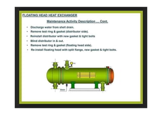 Floating head heat exchanger components & maintenance | PDF