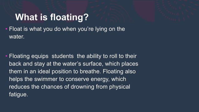 Floating in swimming.pptx | Swimming | Sports