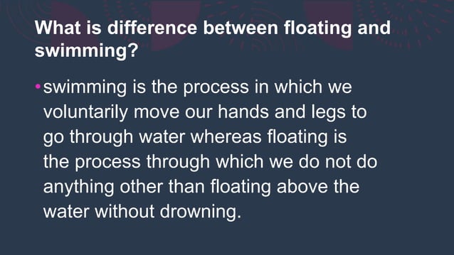 Floating in swimming.pptx | Swimming | Sports