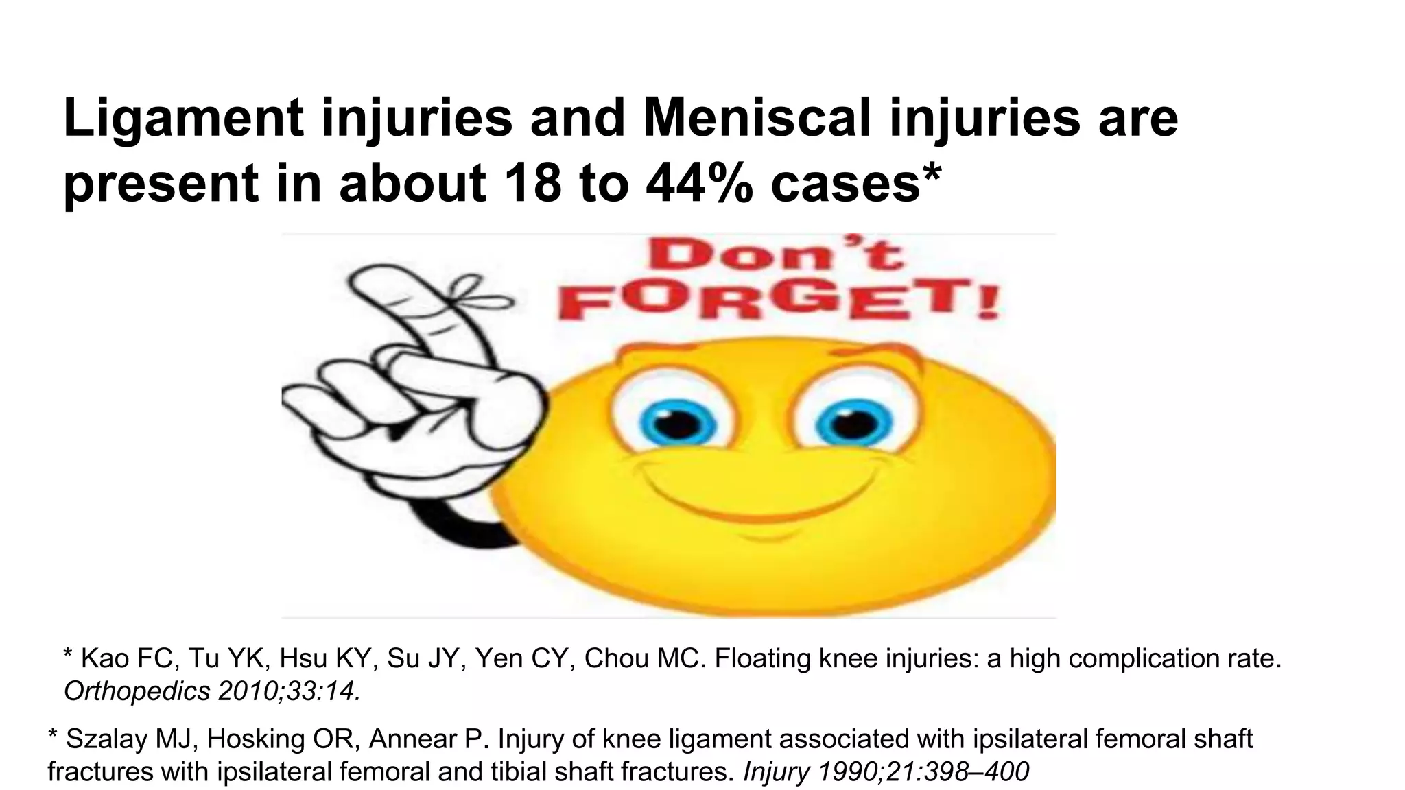 Floating knee injuries | PPTX