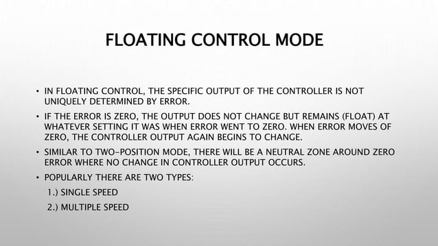 Floating mode controller | PPTX