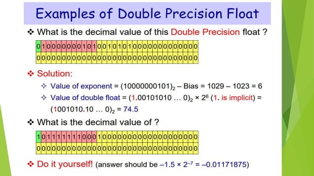 Floating point Numbers | PPTX | Computing | Technology & Computing