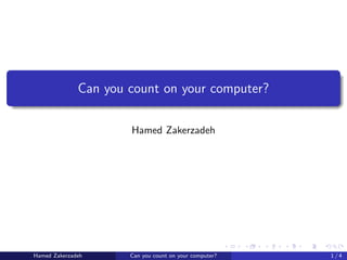 Can you count on your computer? | PPT