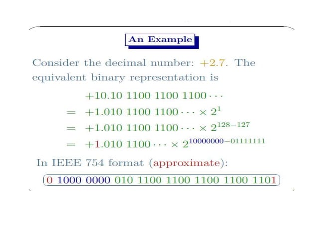 Floating point arithmetic | PPT | Physics | Science