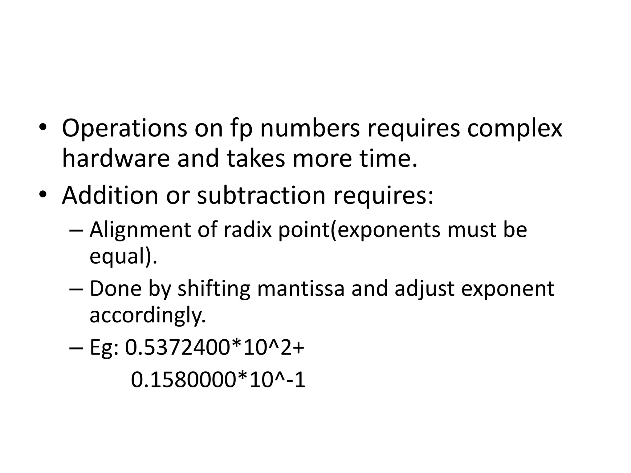 Floating point arithmetic operations (1) | PPTX