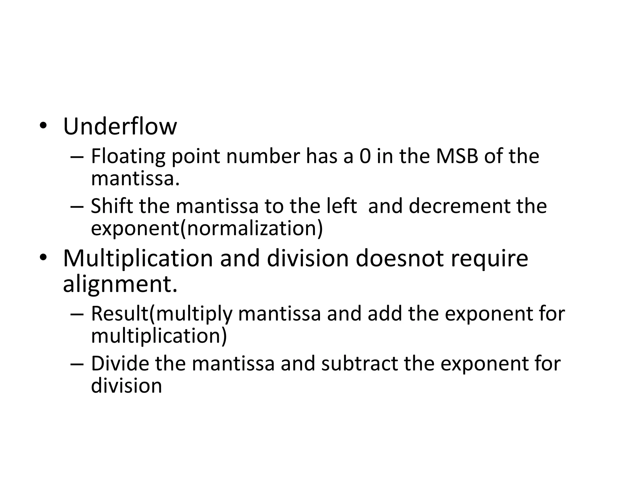 Floating Point Arithmetic Operations 1 Ppt 