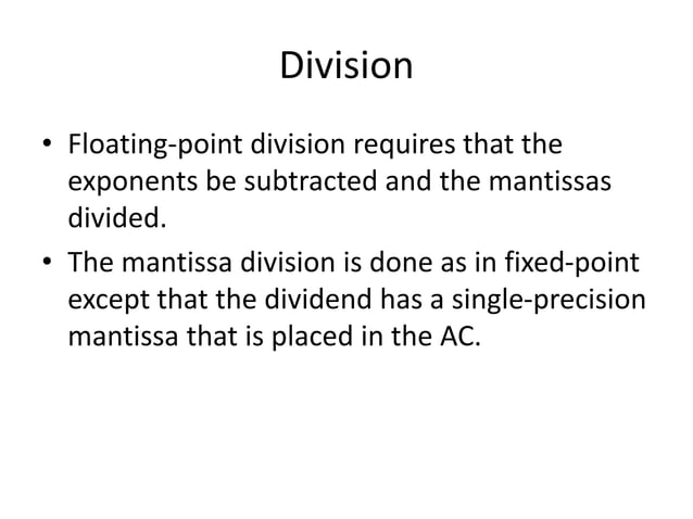 Floating point arithmetic operations (1) | PPTX