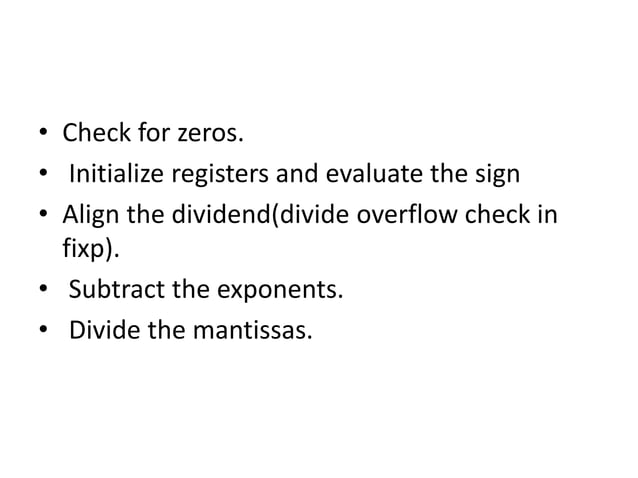 Floating Point Arithmetic Operations (1) | Pptx