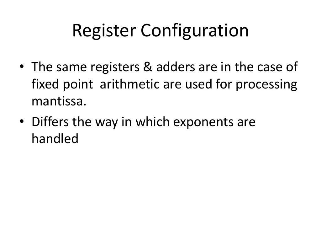 Floating point arithmetic operations (1) Floating point arithmetic operations (1)