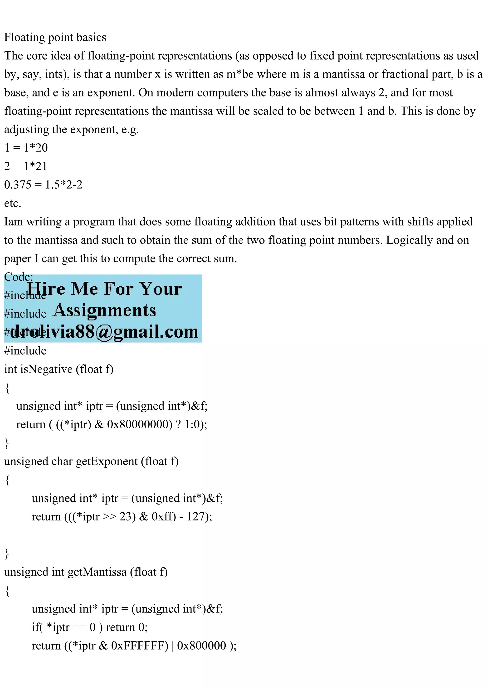 Floating point basicsThe core idea of floating-point representatio.pdf