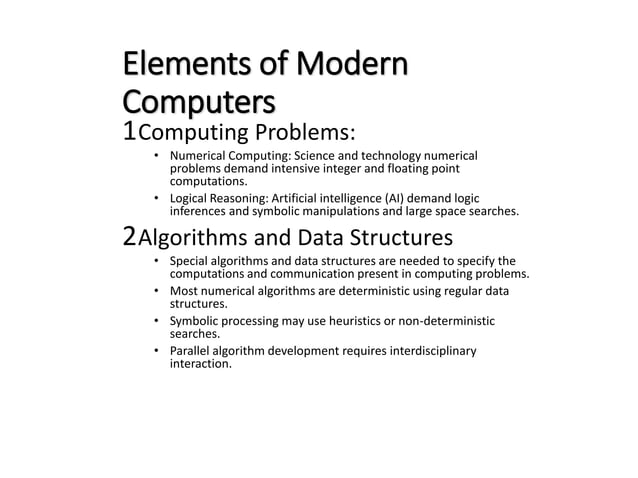 Floating Point Operations Memory Chip Organization Serial Bus Architecture Parallel
