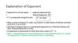 Floating point presentation | PDF