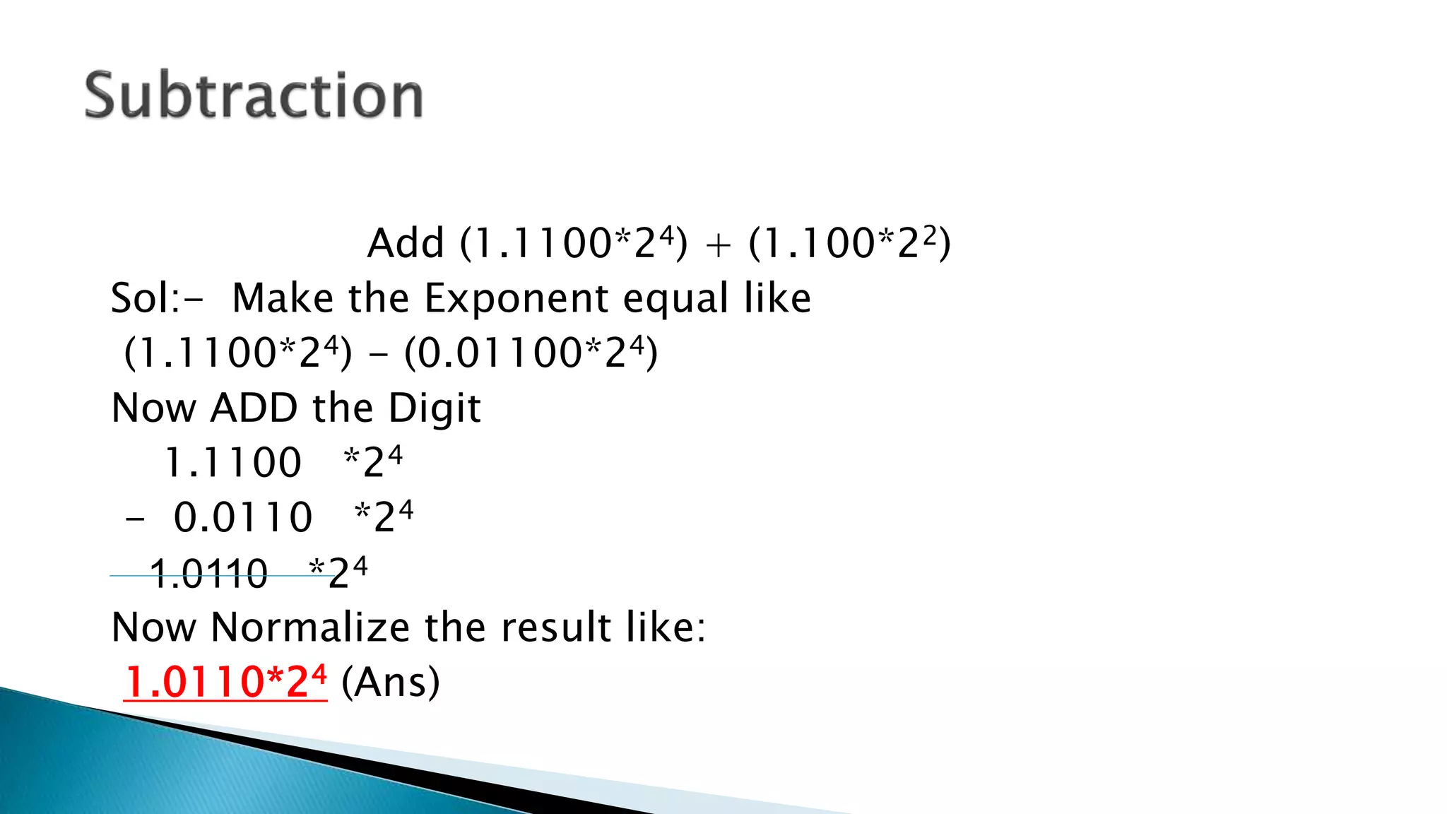 Floating Point Representation Pptx Computing Technology And Computing
