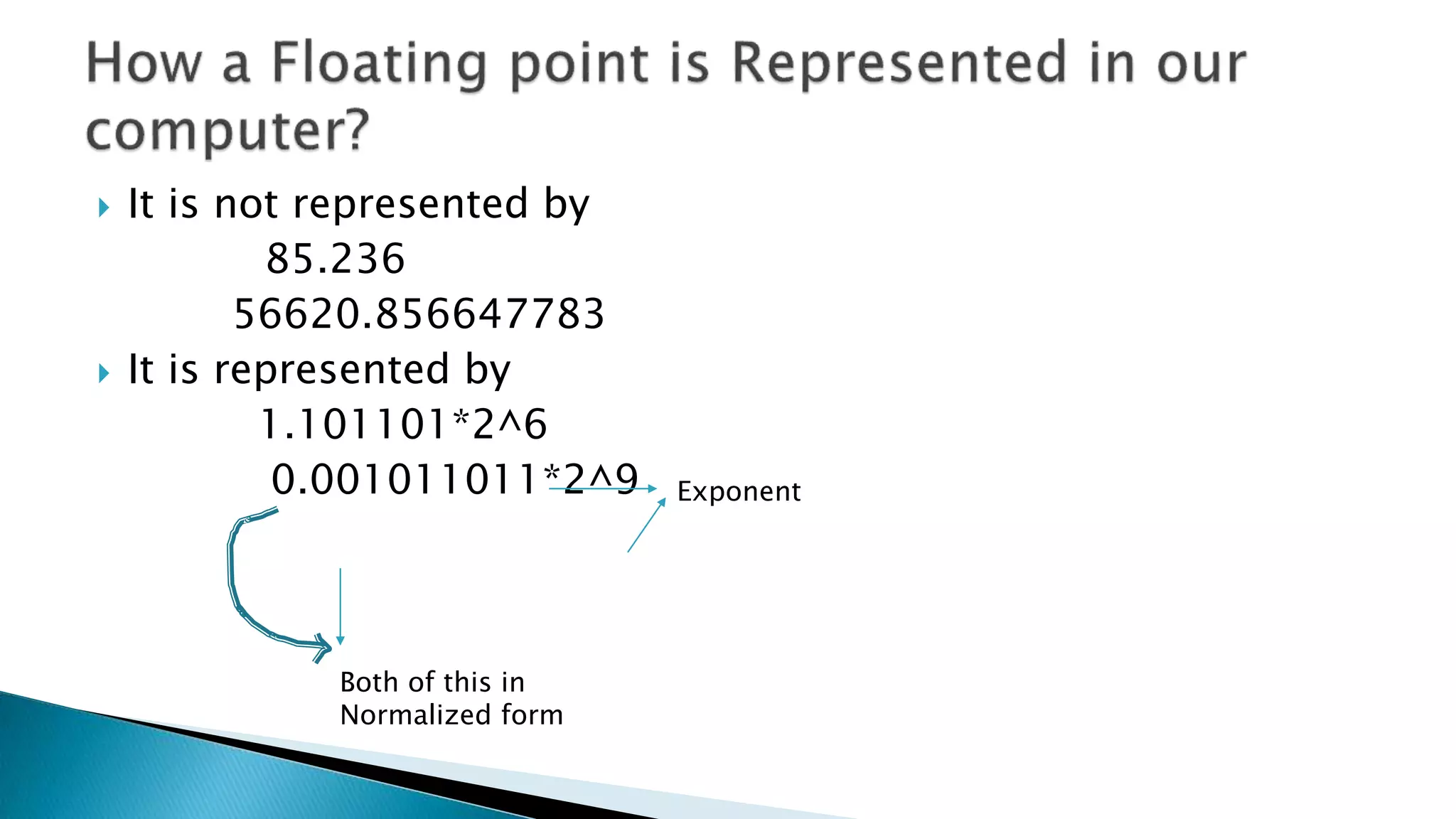 Floating Point Representation Ppt
