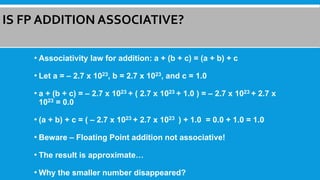 Floating point representation and arithmetic | PPTX