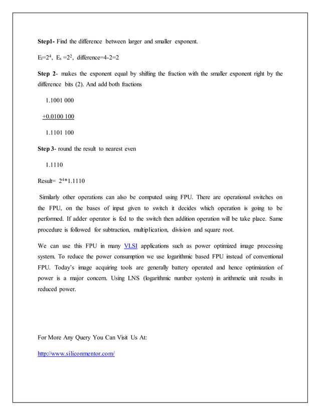 Floating Point Unit (FPU) | PDF