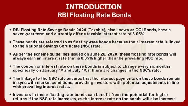 Floating Rate Bonds | PPTX | Stocks and Bonds | Personal Investing
