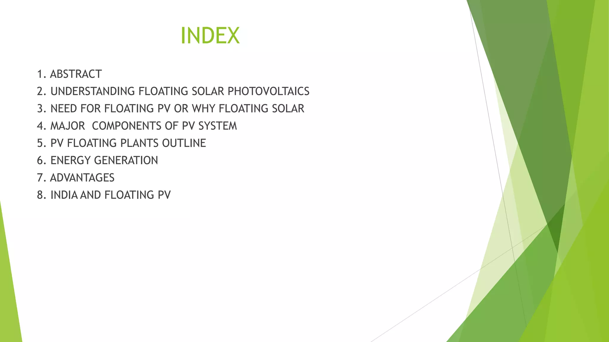 Floating solar ppt | PPTX