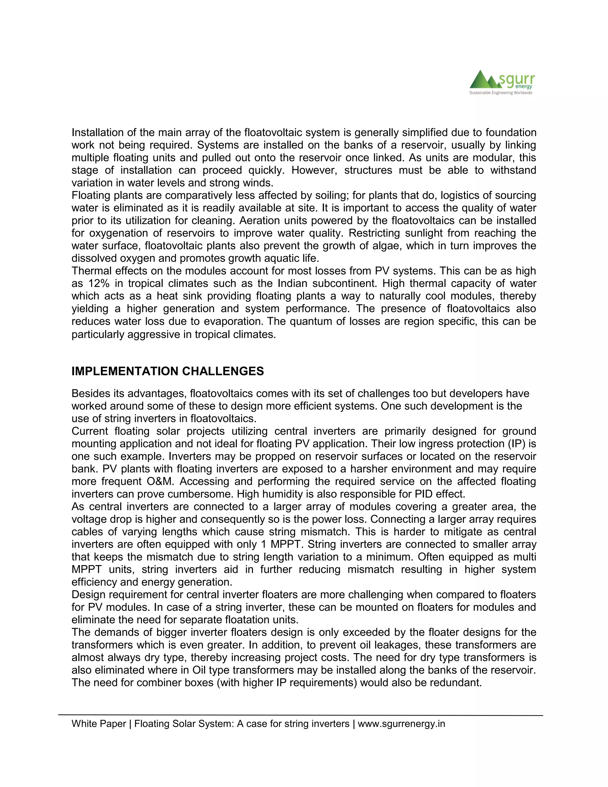 Floating solar system | PDF