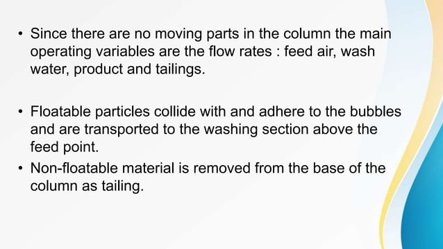 Floation column | PPT | Geology | Science