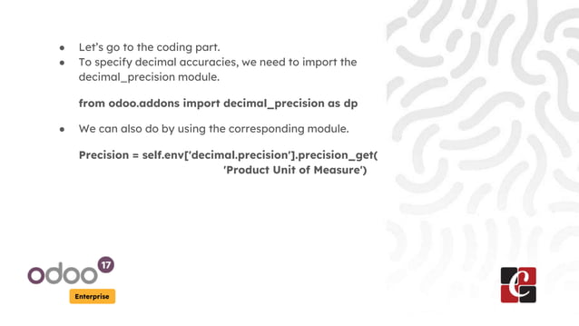 Float Operations in Odoo 17 - Odoo 17 Slides | PPTX