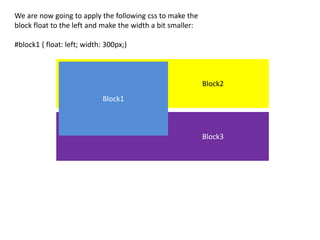 Floats presentation | PPTX | Web Design and HTML | Internet