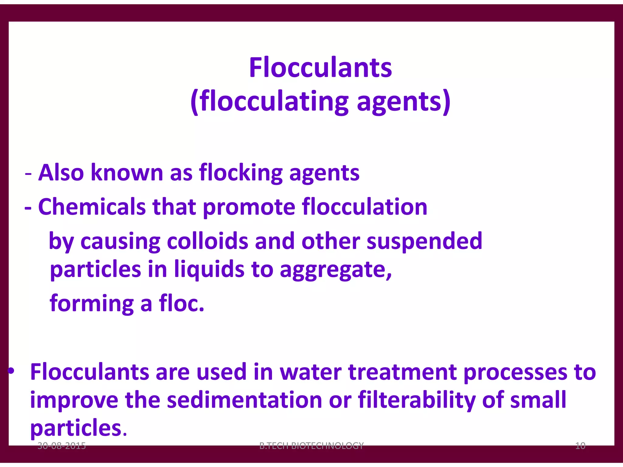 Flocculation & Sedimentation | PPTX