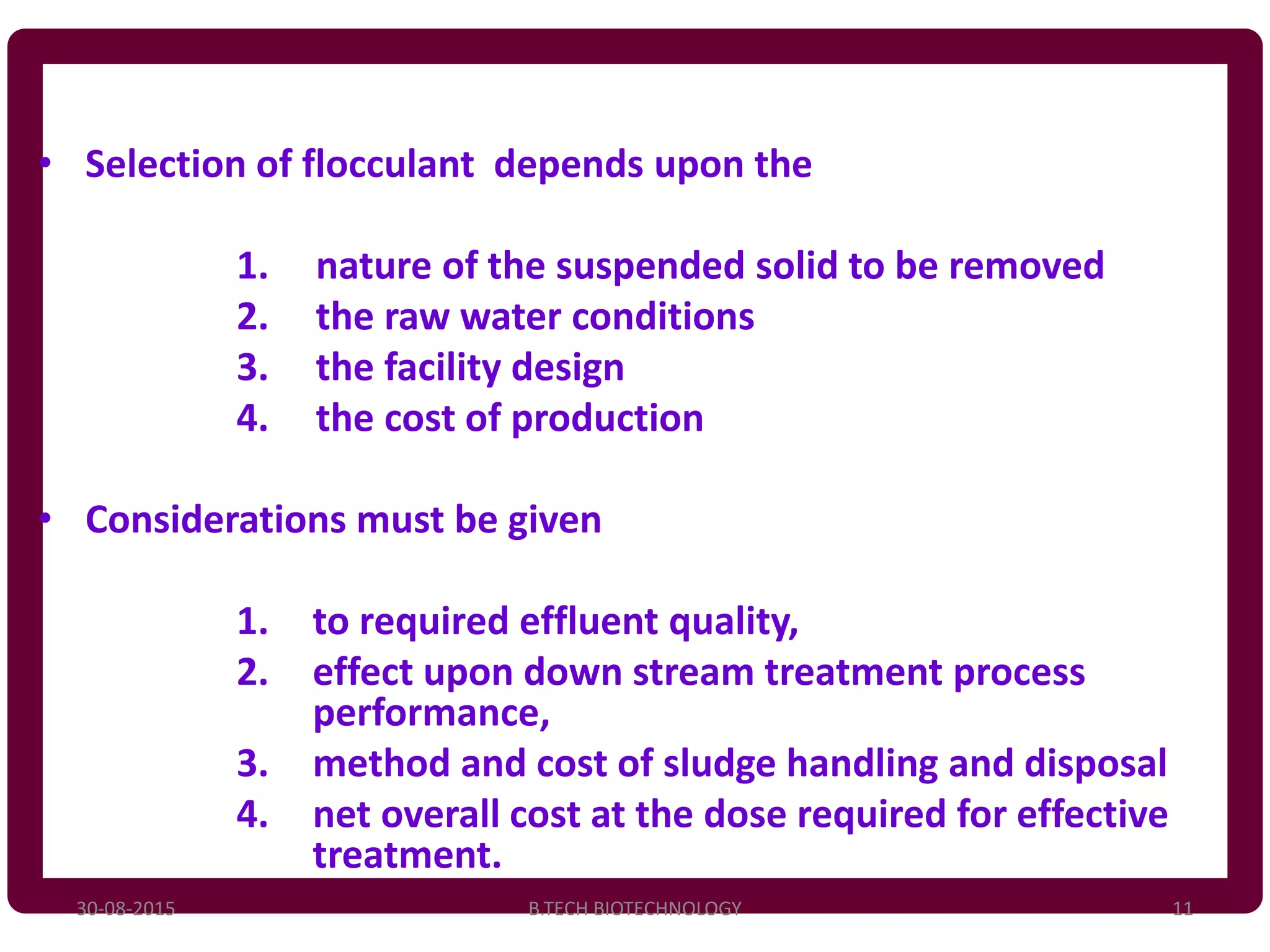 Flocculation & Sedimentation | PPTX