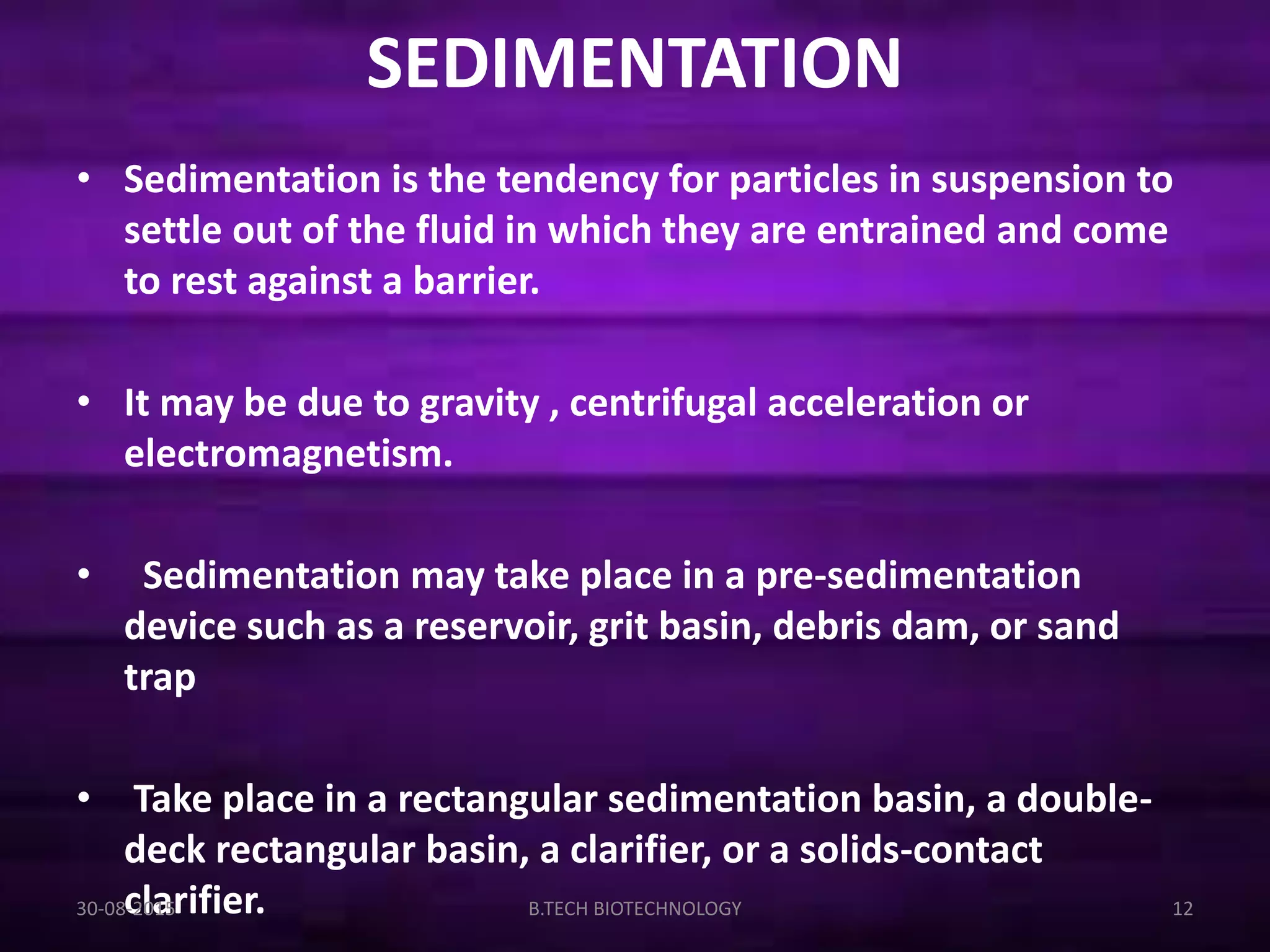Flocculation & Sedimentation | PPTX