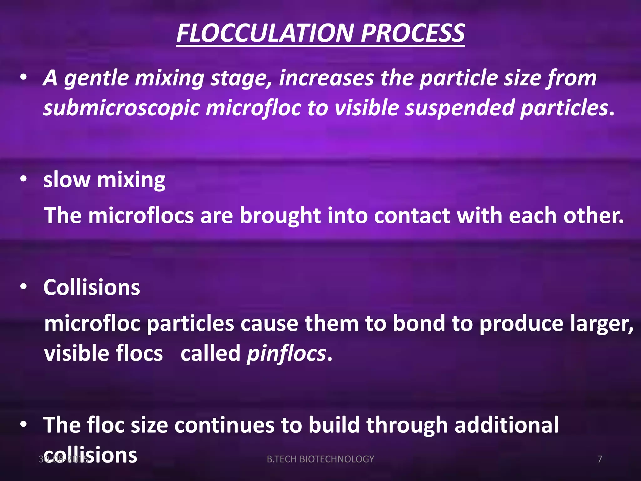 Flocculation & Sedimentation | PPTX