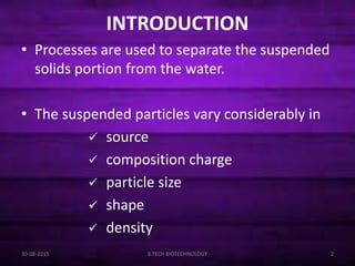Flocculation & Sedimentation | PPTX