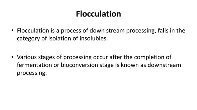 Flocculation | PPTX