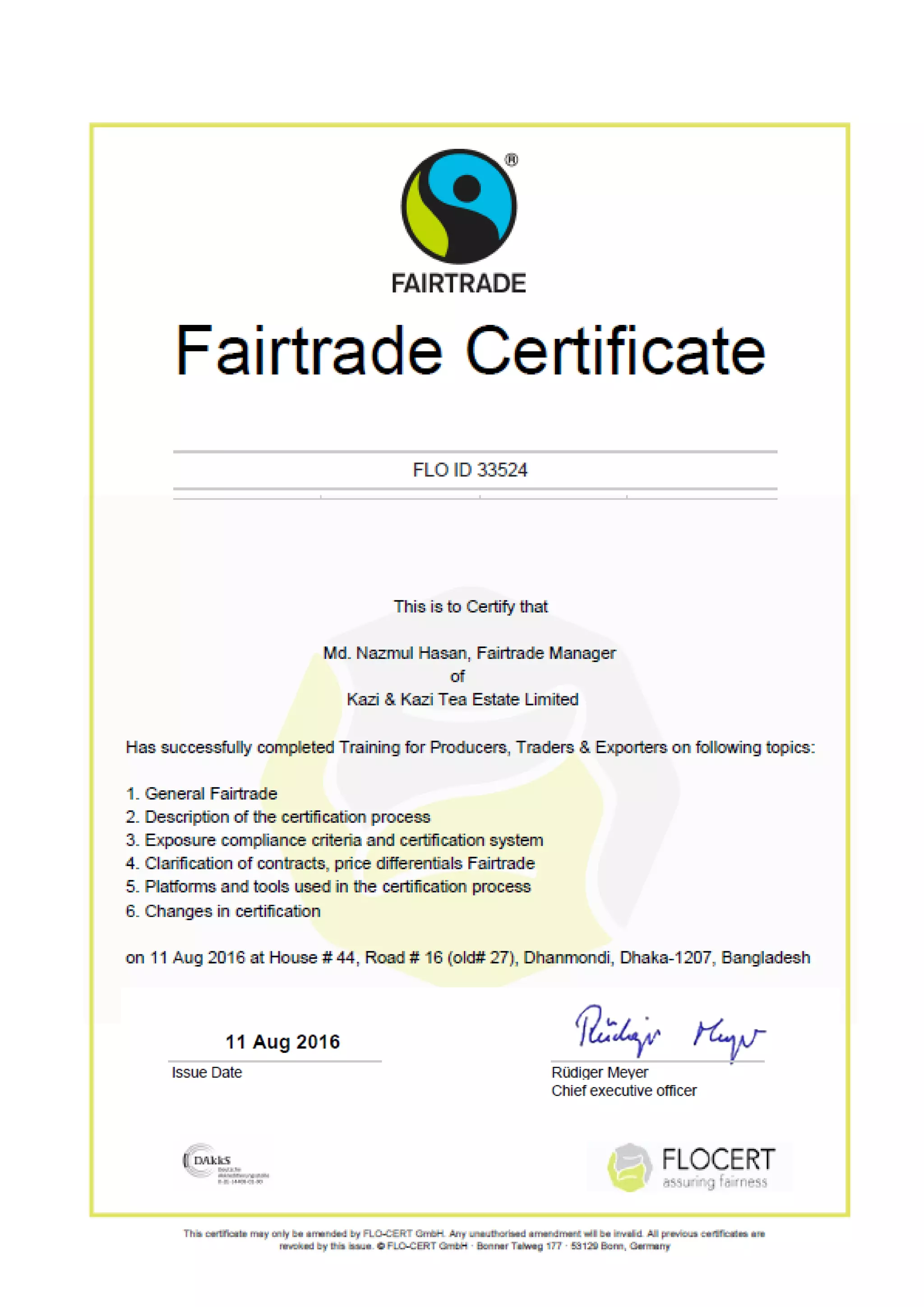 Flo certificate | PDF