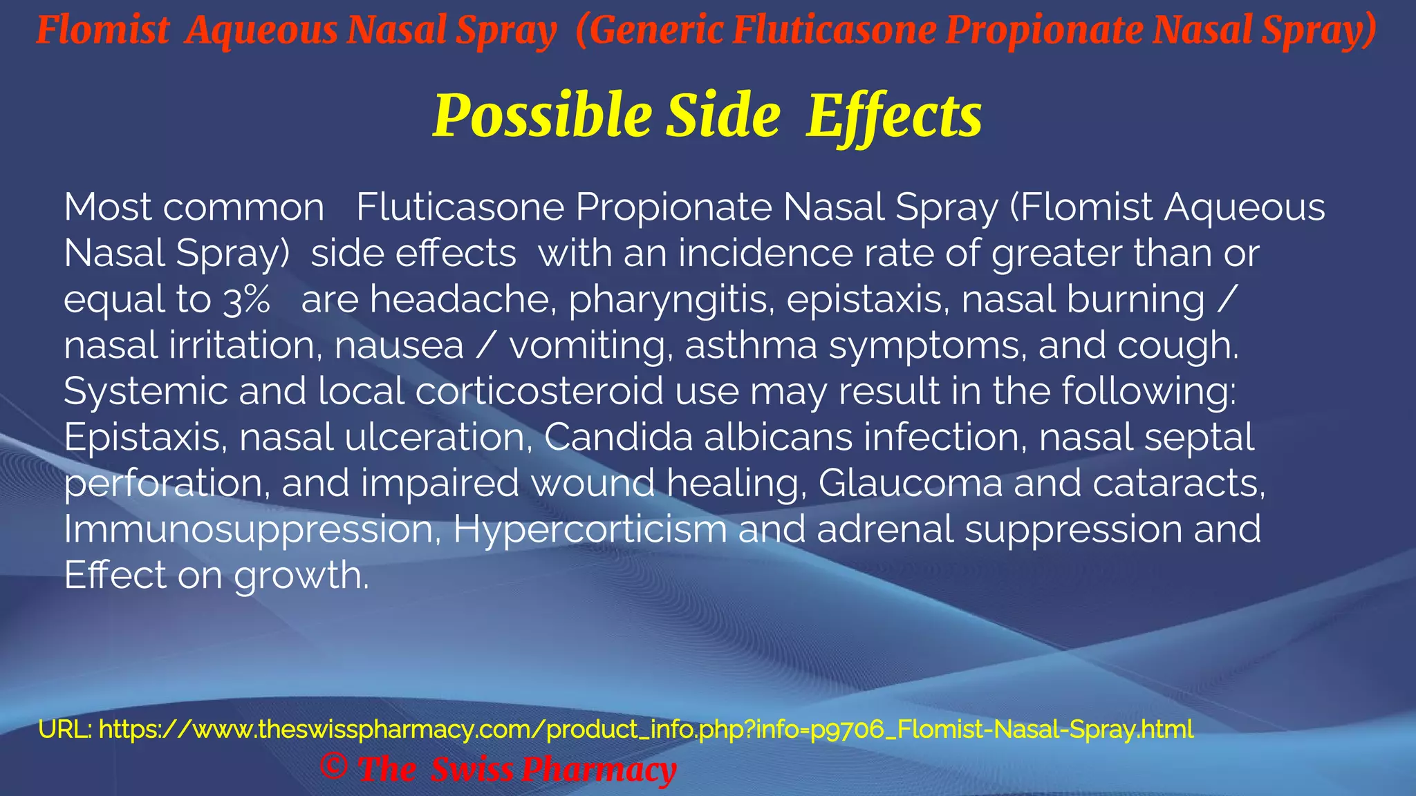 Flomist Aqueous Nasal Spray (Generic Fluticasone Propionate Nasal Spray ...