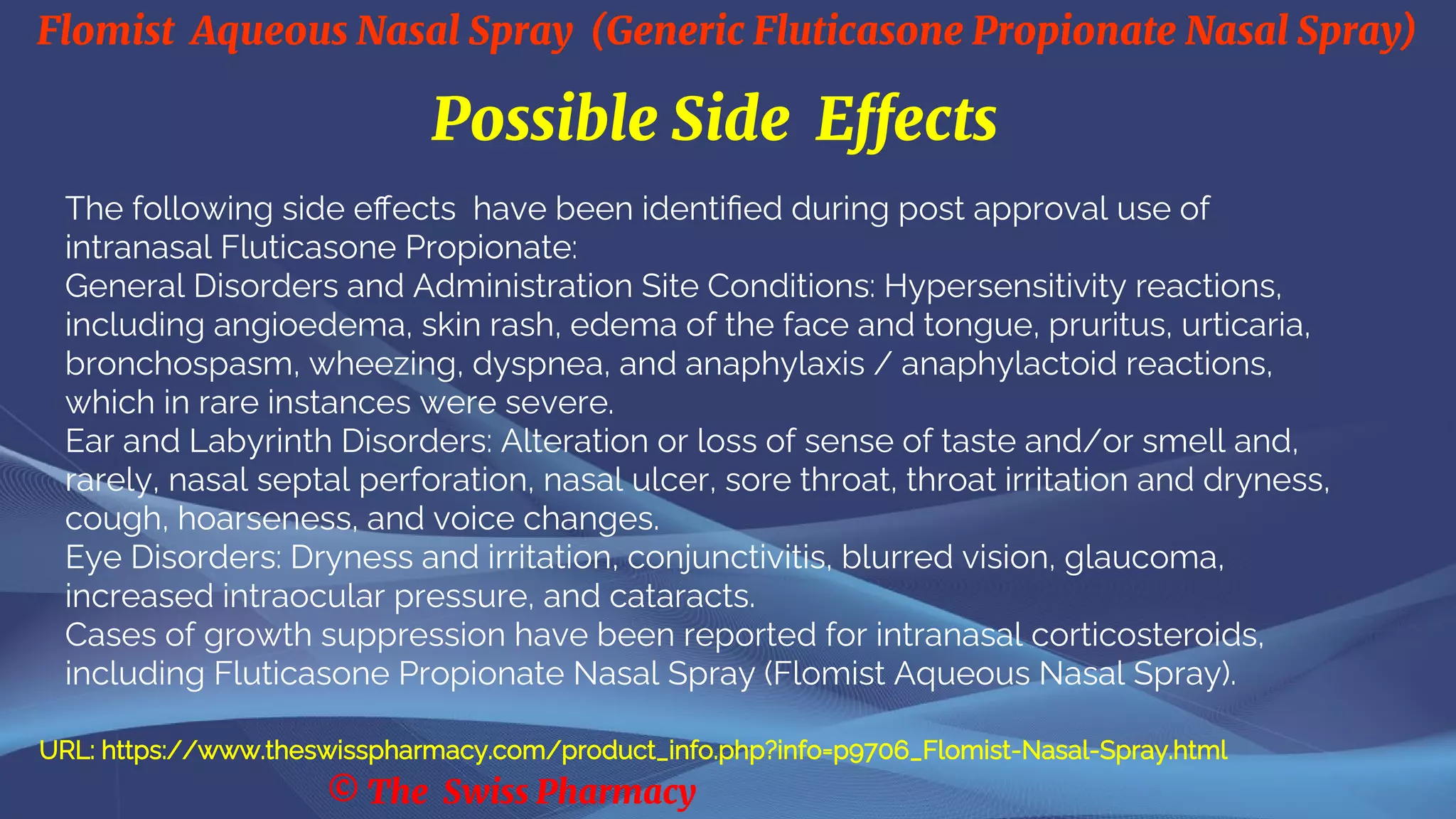 Flomist Aqueous Nasal Spray (Generic Fluticasone Propionate Nasal Spray ...