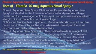 Flomist Aqueous Nasal Spray (Generic Fluticasone Propionate Nasal Spray ...