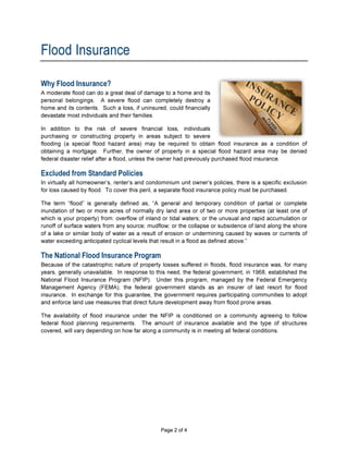Flood Insurance | PDF