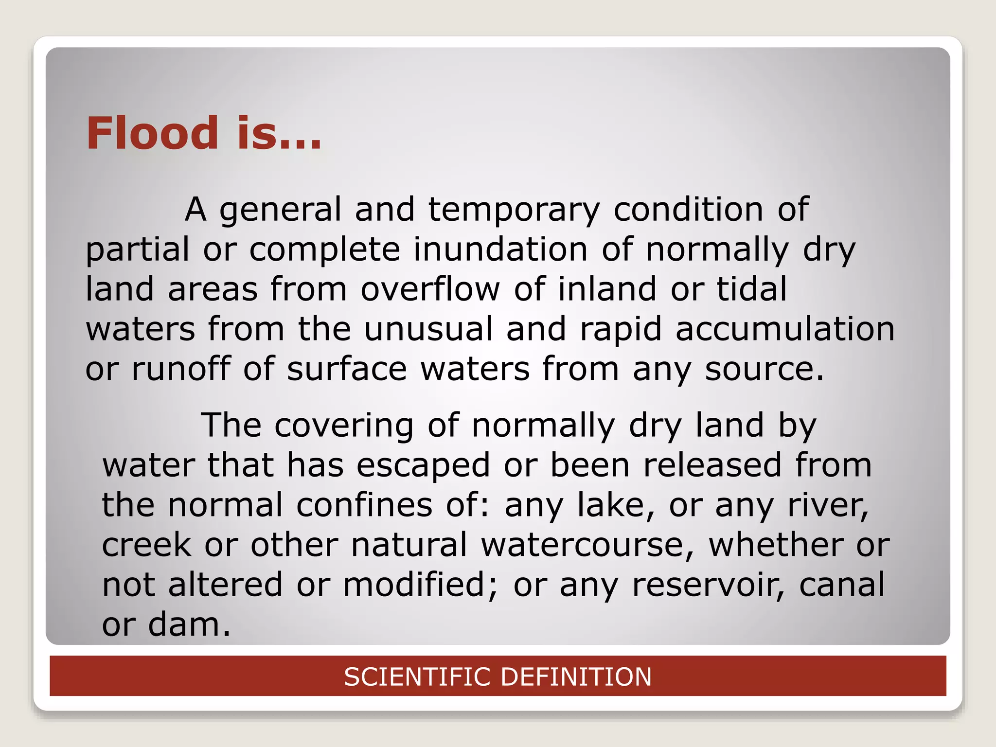 Flood and Flash Flood | PPTX